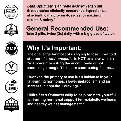 Lean Optimizer™ - Increase Metabolism, Reduce Appetite & Burn Belly Fat ...